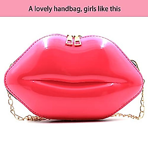 WLC Lip Purse PU Banquet Evening Banquet Bags Young Girl Party Clutch