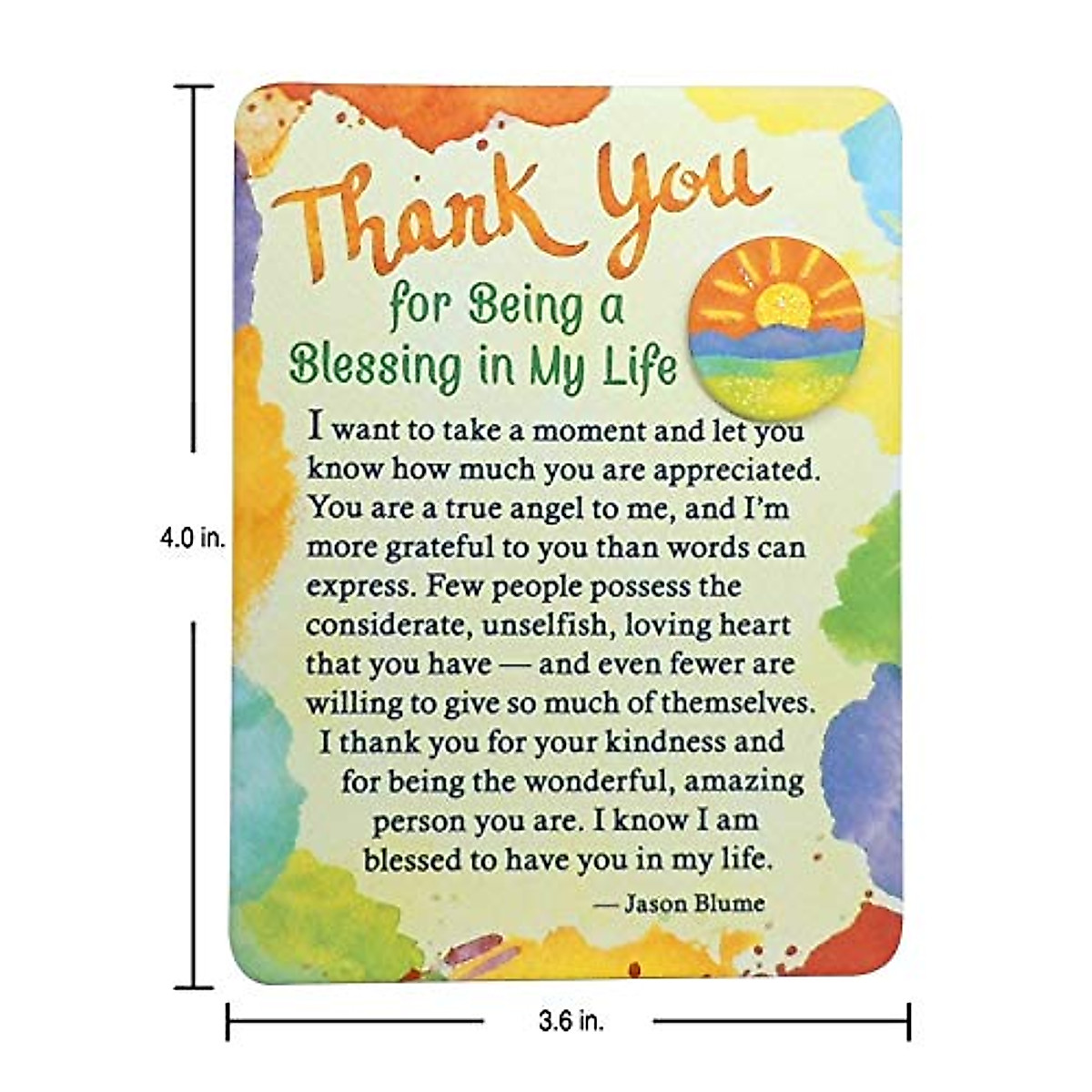 Blue Mountain Arts Appreciation Magnet with Easel Back—Gift to Express Gratitude to an Angel in Your Life, 4.9 x 3.6 Inches (Thank You for Being a Blessing in My Life)