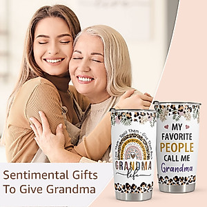 Macorner Grandma Gifts - Stainless Steel Tumbler 20oz Gifts For Women - Birthday Christmas Gifts for Grandma Mom Nana Mimi From Daughter Son Grandkids - Best Grandma Ever Mothers Day Gifts For Grandma