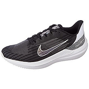 NIKE Women's Sneaker, Black White, 6