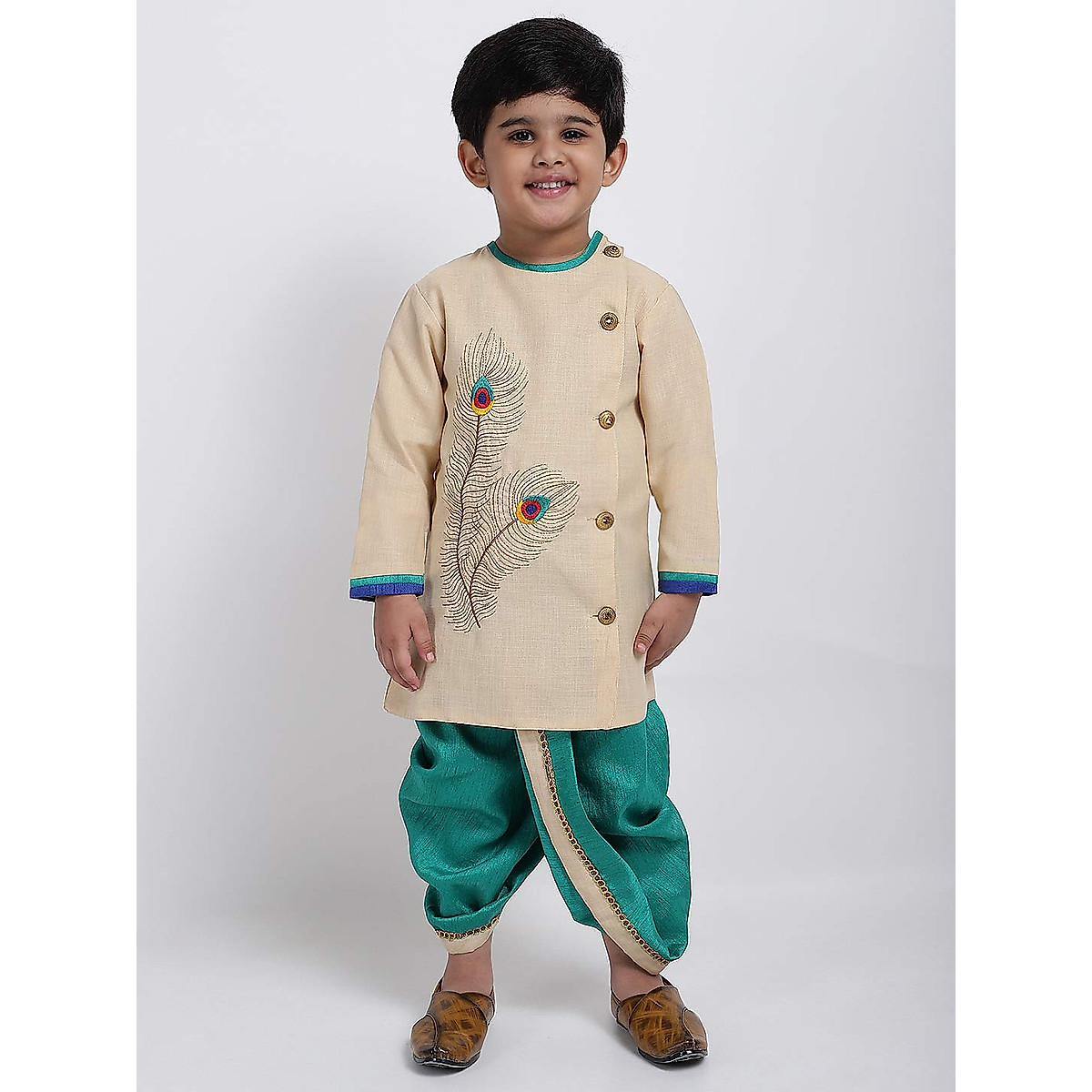 AHHAAAA Kids Ethnic Festive and Party Wear Cotton Kurta and Dhoti Pant Set for Baby boys