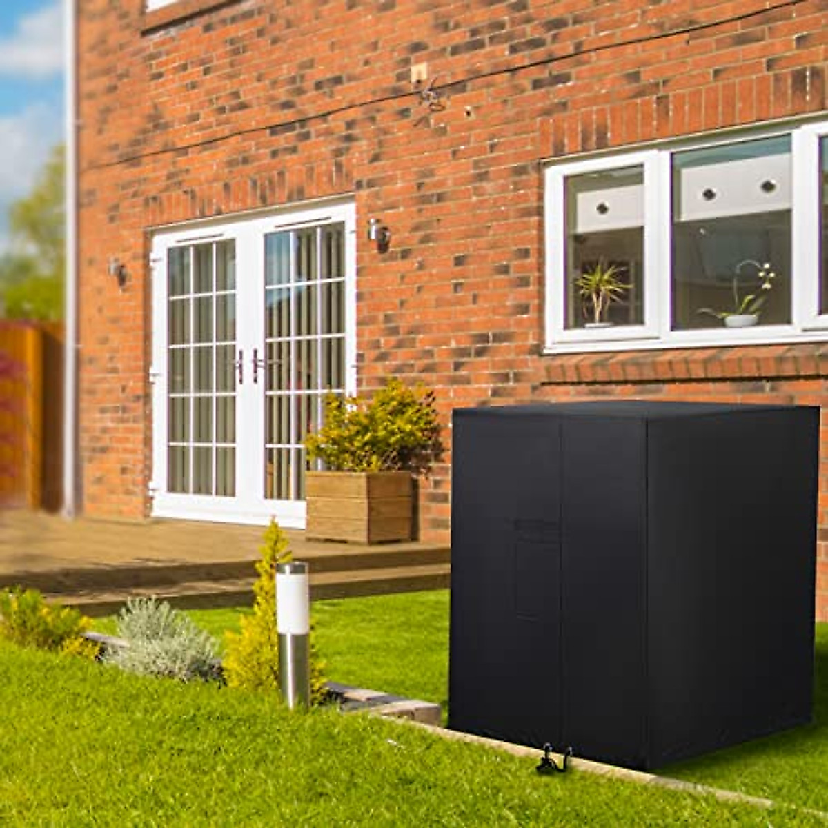 Little World Air Conditioner Cover for Outside Unit, Universal Veranda Winter AC Cover American Standard Furniture Central Outdoor Vent Full Cover 24x24x30 Inch, Square