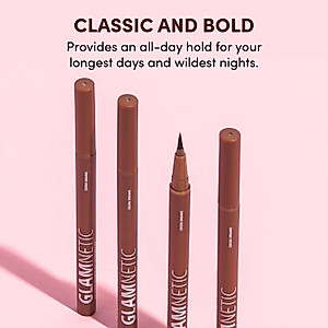 Glamnetic Magnetic Felt Tip Eyeliner - Cocoa Dreams | Soo Future! Brown Waterproof Liquid Liner Pen for Magnetic Eyelashes, Sweatproof, Paraben-Free