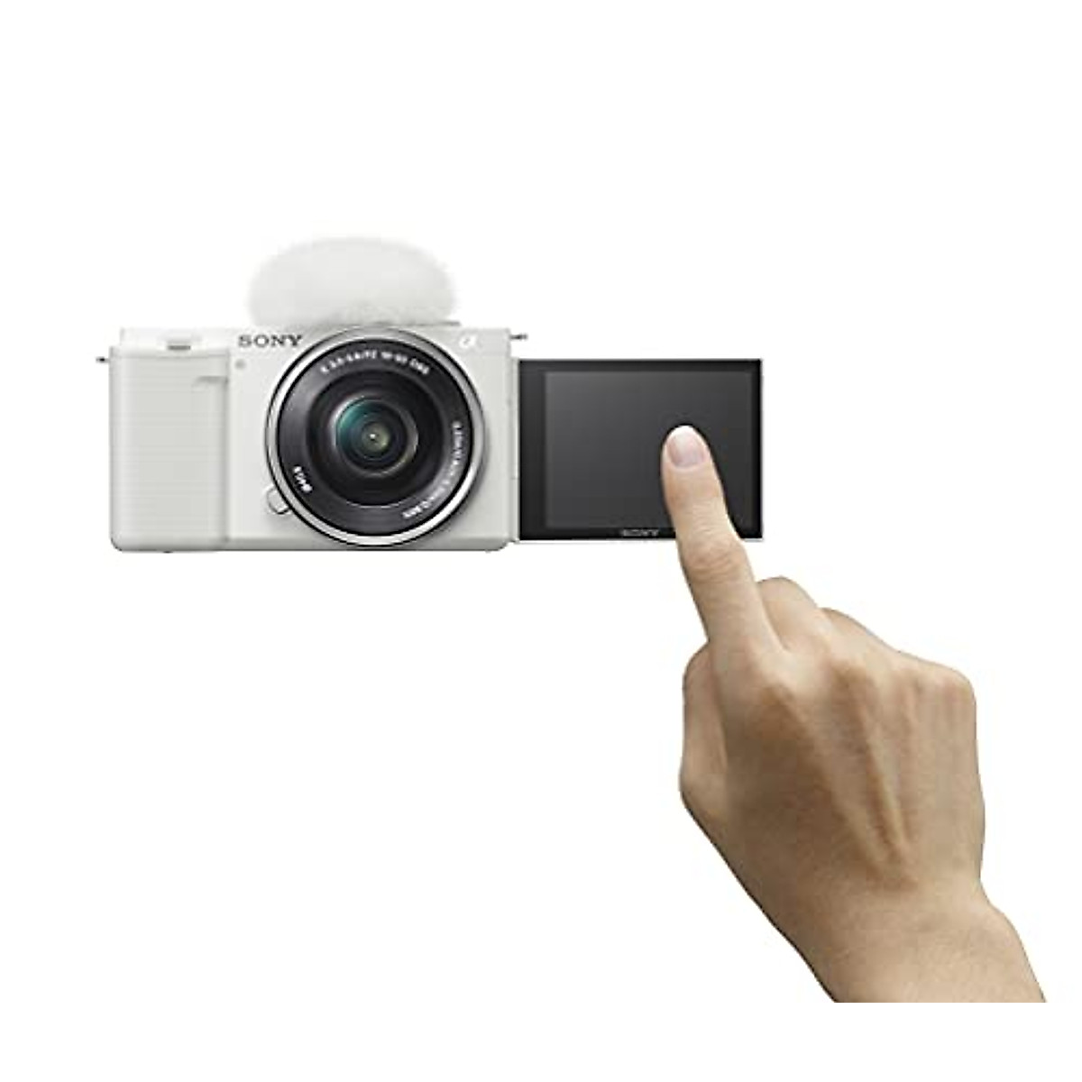 Sony Alpha ZV-E10 - APS-C Interchangeable Lens Mirrorless Vlog Camera Kit - White
