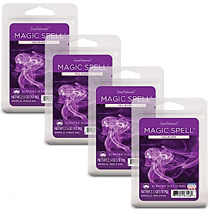 Scentsationals 001-40368-4PK Magic Spell 2.5 oz Scented Fragrant Wax Melts-4 Pack, Purple