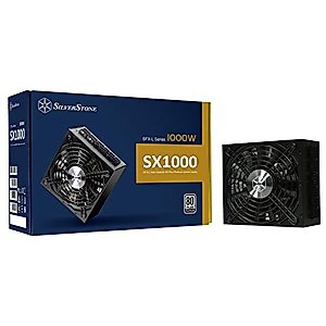 Silverstone SX1000 Platinum, 80PLUS Platinum 1000W Fully Modular SFX-L Power Supply, SX1000-LPT V1.1