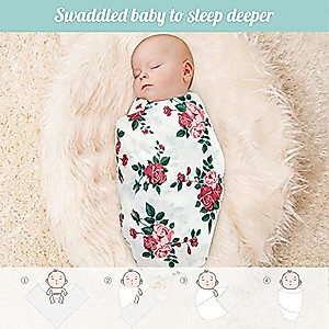 Baby Swaddle Blanket Unisex Swaddle Wrap Soft Silky Bamboo Muslin Swaddle Blankets Neutral Receiving Blanket for Boys and Girls, Large 47 x 47 inches, Set of 4