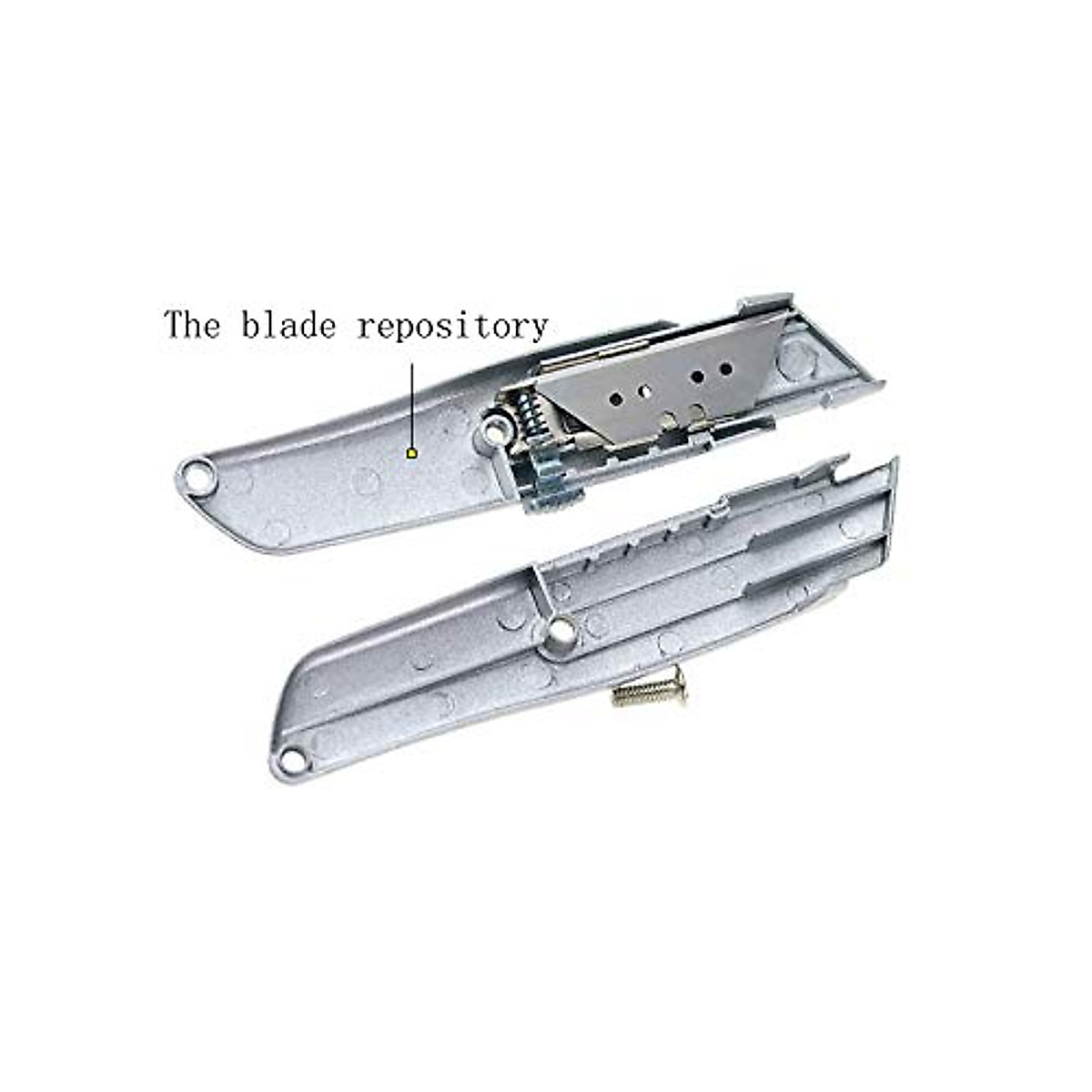 FixtureDisplays® Metal Utility Retractable Cutter Heavy Duty Metal Box Cutter Sharp Tool Carve Cut 15047-2PK-SNL Listing