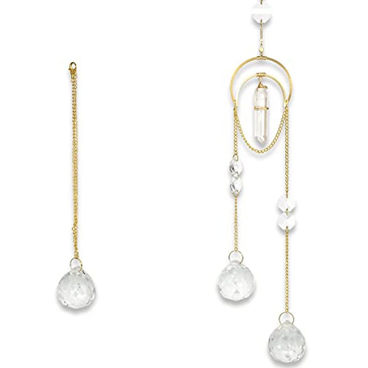 2Pieces Brighter Home Suncatcher Crystal Prism Hanging Ornament Rainbow Maker Perfect Decoration for Home Garden Car Wedding Party Gift Christmas Day