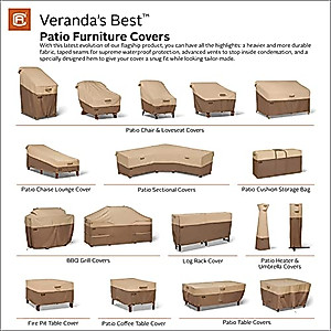 Classic Accessories Veranda's Best Waterproof Patio Sofa/Loveseat Cover, 88 x 40 x 34 Inch