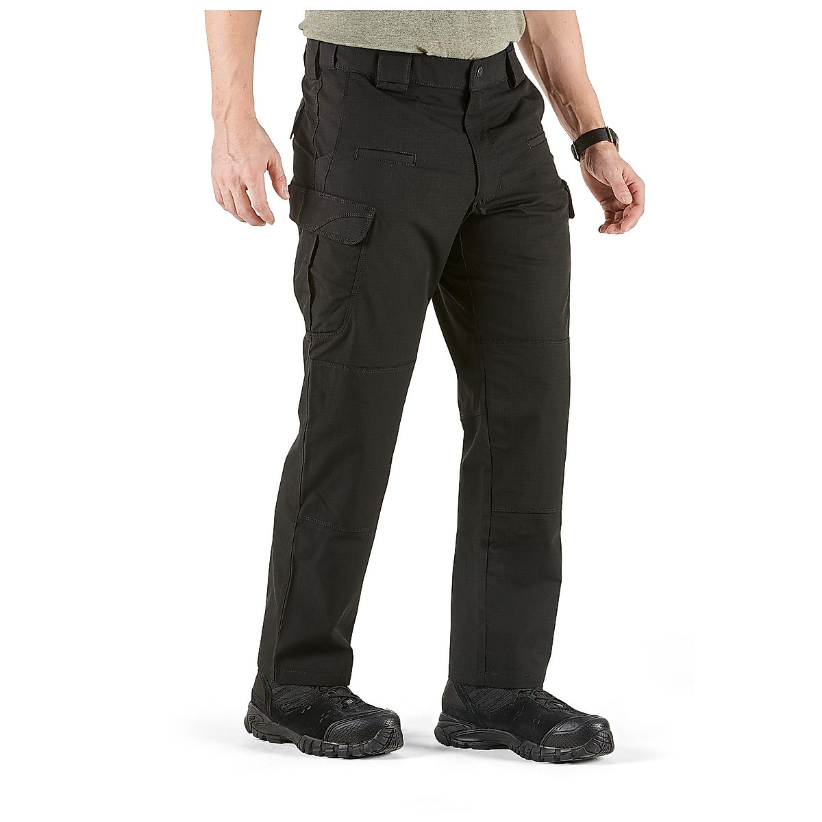 5.11 Tactical Men's Stryke Military Pants, Adjustable Waistband, Stretchable Flex-Tac Fabric, Black, 44Wx30L, Style 74369
