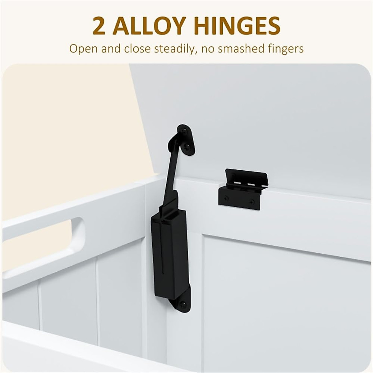 Generic Large Size Wooden Deck Box Organization and Storage Cabinet, Wood Chest Trunk Size 29.9"" L x 15.7"" W x 18.9"" H, White