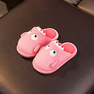 Fashion Cute Autumn and Winter Boys and Girls Slippers Flat Bottom Lightweight Soft and Baby Flats (Pink, 2.5-3 Years)