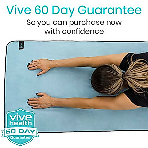 Vive Non Slip Yoga Towel & Hand Towel - Microfiber, Quick Drying, Washable, Lightweight - Non Slip Grip Hot Pilates Mat- Soft & Large Sweat Absorbent for Workouts & Safe Exercise - 24" x72"