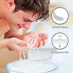 Bambaw - Shaving Brush Vegan | Silver | Ingrown Hair and Razor Bumps Treatment| Durable Shaving Brush Metal Handle| Shaving Brushes for Men and Women | Waste Free Synthetic Hair Brush