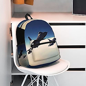 Limhibu Travel Backpack for Boys Girls Kids, Air Force Jet 1 Backpacks Children School Bag Bookbag Daypack for Men Women