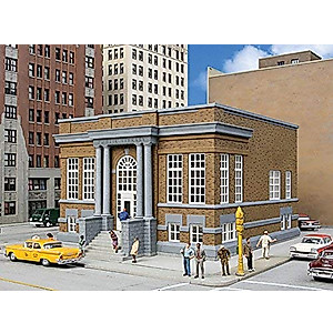 Walthers Cornerstone HO Scale Model Public Library Kit, 8-1/2 x 6-1/2 X 4-3/4" 21.5 x 16.5 x 12cm