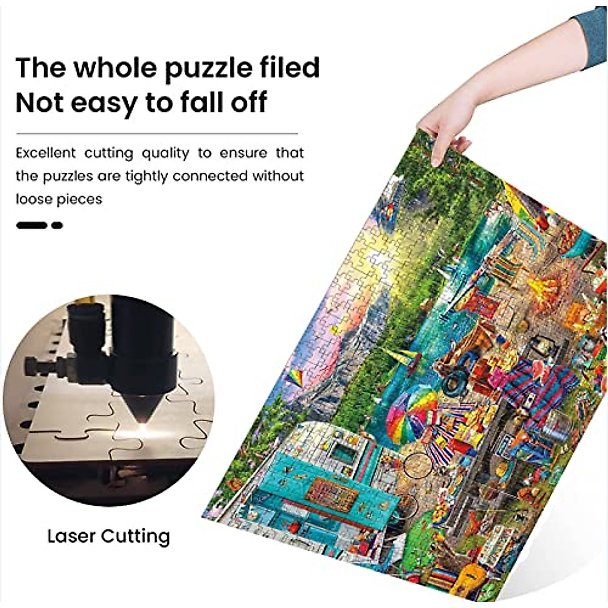 Puzzles for Adults 500 Pieces Family Camping Educational Puzzle Games for Home Decoration for Friends