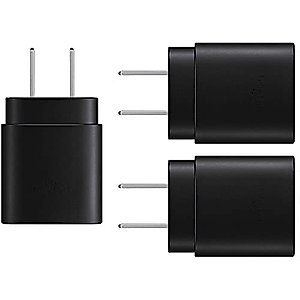 Samsung USB C Super Fast Charger 25W PD Type C Wall Plug Adapter Block Compatible with Samsung Galaxy S21 S20 Ultra 5G Note10 20 Plus, iPhone 12 Mini Pro Max 11 XS XR X 8 Plus and More(3 Pack)