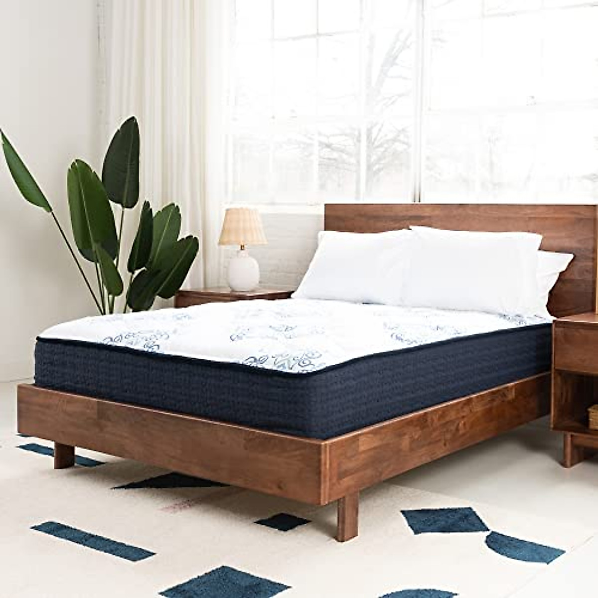 Signature Design by Ashley Mt Dana 15 Inch Plush Hybrid Mattress, CertiPUR-US Certified Foam, Queen