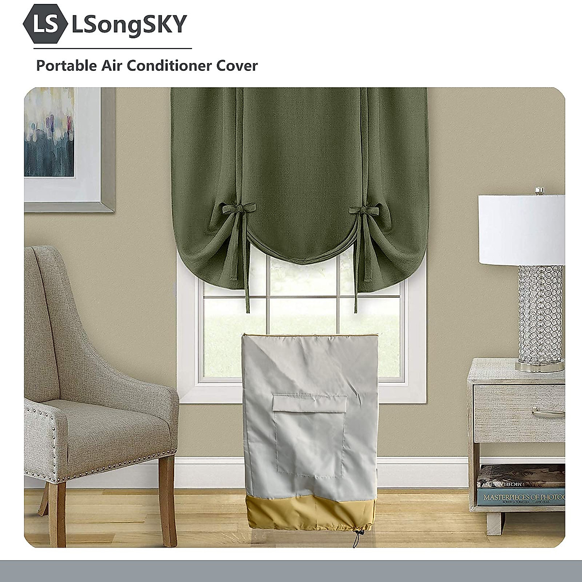 LSongSKY Portable Air Conditioner Cover,Waterproof & Dustproof Cover suitable for Most 5000-14000 BTU Portable Air Conditioners, Anti-Dust Portable Air Conditioner Storage Bags Protection Cover