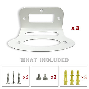 Orbi WiFi 6 Wall Mount, Sturdy Metal Made Stand Holder Bracket Compatible with Orbi Mesh WiFi 6 System RBK852 RBK853 RBS750 RBK752 RBK753 (3pcs)