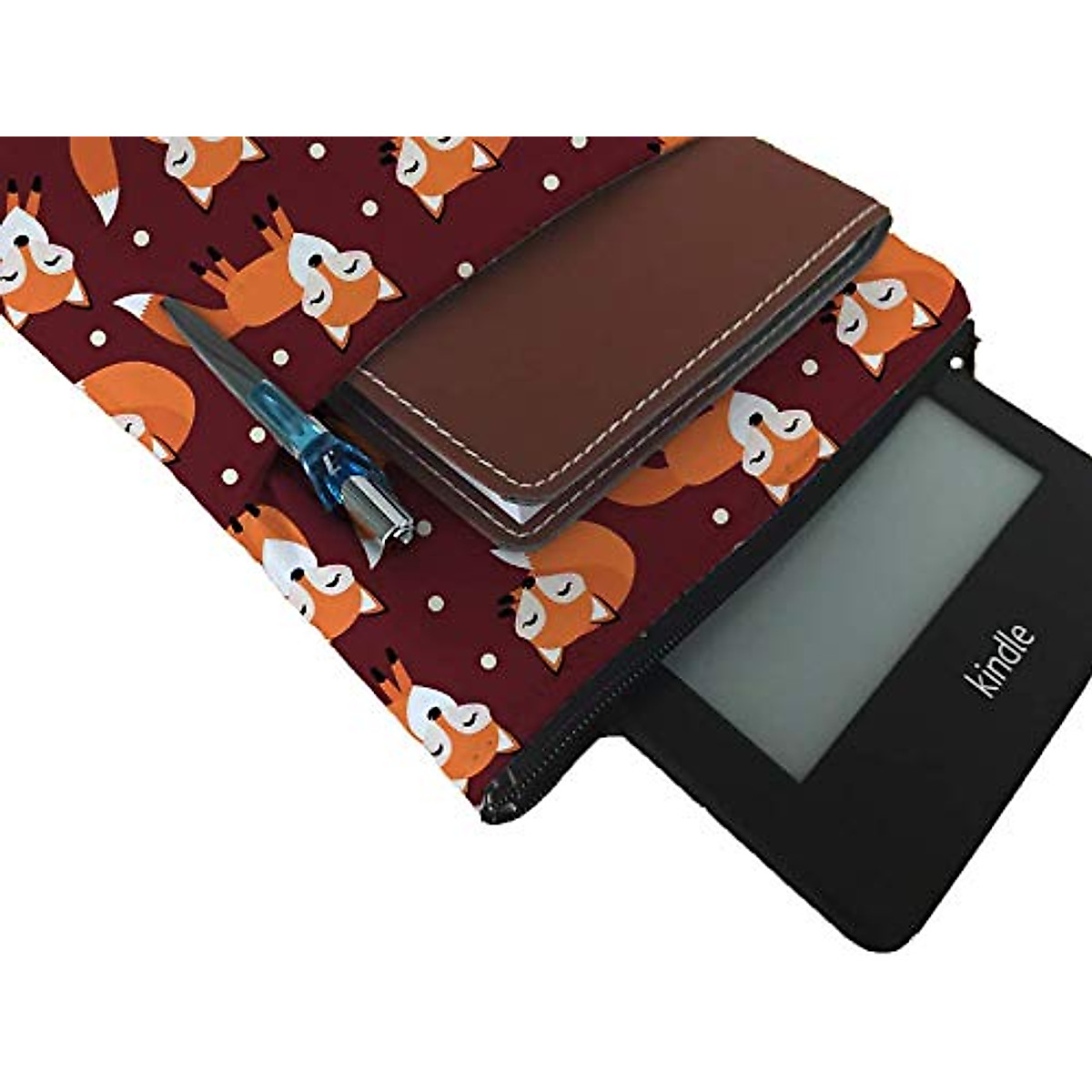 Cute Foxes Book Sleeve - Book Cover for Hardcover and Paperback - Book Lover Gift - Notebooks and Pens Not Included