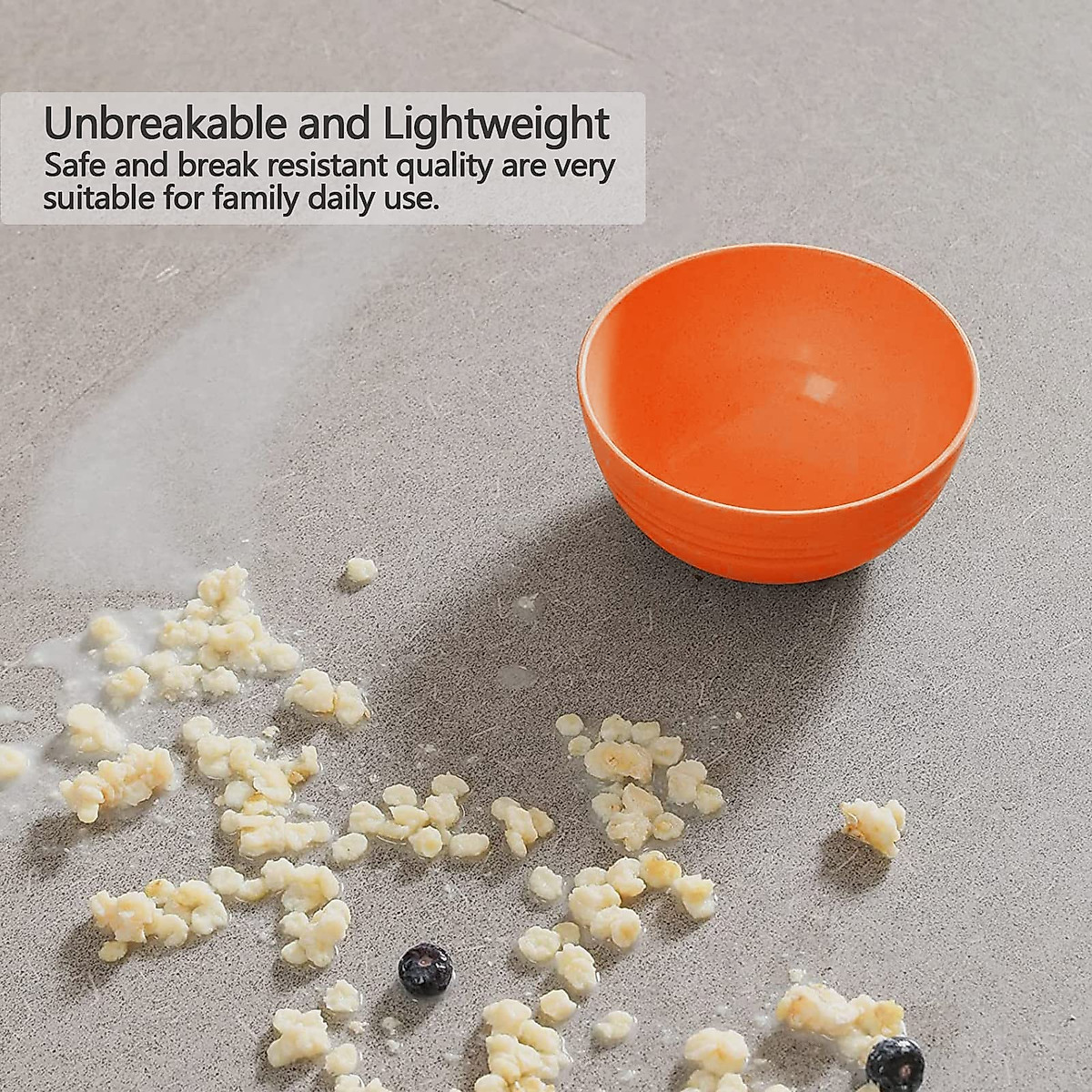 Homestockplus Unbreakable Cereal Bowls 24 OZ Microwave and Dishwasher Safe BPA-Free Bowl Dessert Bowls for Serving Soup, Oatmeal, Pasta and Salad [Set of 6]