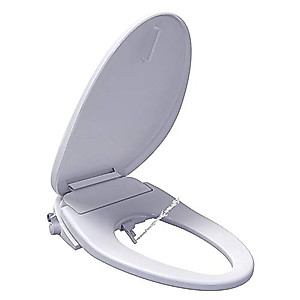 Gele WB002 Elongated Smart Toilet Bidet Seat, Non-electric, Slow Close Seat & Lid, Dual Nozzle, Easy Installation & Clean, Adjustable Spray Pressure, fit most toilets, Kohler, Toto, American Standard