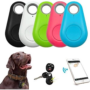 Beauty HAO Mini Dog GPS Tracking Device, No Monthly Fee App Locator, 2022 Upgraded Portable Bluetooth Intelligent Anti-Lost Device for Luggages/Kid/Pet Bluetooth Alarms (1Pack, White)