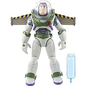Disney and Pixar Lightyear 12-in Action Figure with Vapor Effect & Sounds, Buzz Lightyear Jetpack Liftoff Toy