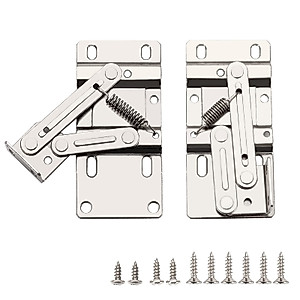 Furniware 1Pair Tip Out Tray Hinges, Standard Sink Hinges for Sink-Front Drawer, Steel