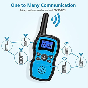 Wishouse Walkie Talkies for Kids Adult Long Range Rechargeable 3 Pack,Boy Wearable Walky Talky Set 2 Way Radio with USB Charger Battery,Camping Games Toy Birthday Xmas Gift for Girl Children Family