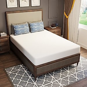 PayLessHere 8 inch Memory Foam Mattress Cooling Gel Green Tea Infused Mattress,Fiberglass Free,CertiPUR-US Certified,Cooler Sleep Supportive & Pressure Relief,Mattress in Box, White Full