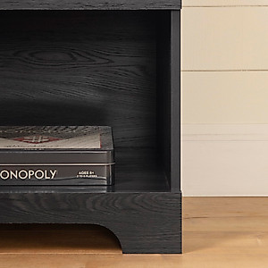 South Shore Zach 1-Drawer Nightstand-Gray Oak