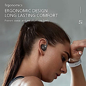 Beats Headphones, Wireless Bluetooth Noise Cancelling Headphones, Running Headphones Wireless Earbuds with Earhooks ​Over Ear Sport Headphones Sweatproof Earphones Workout Jogging