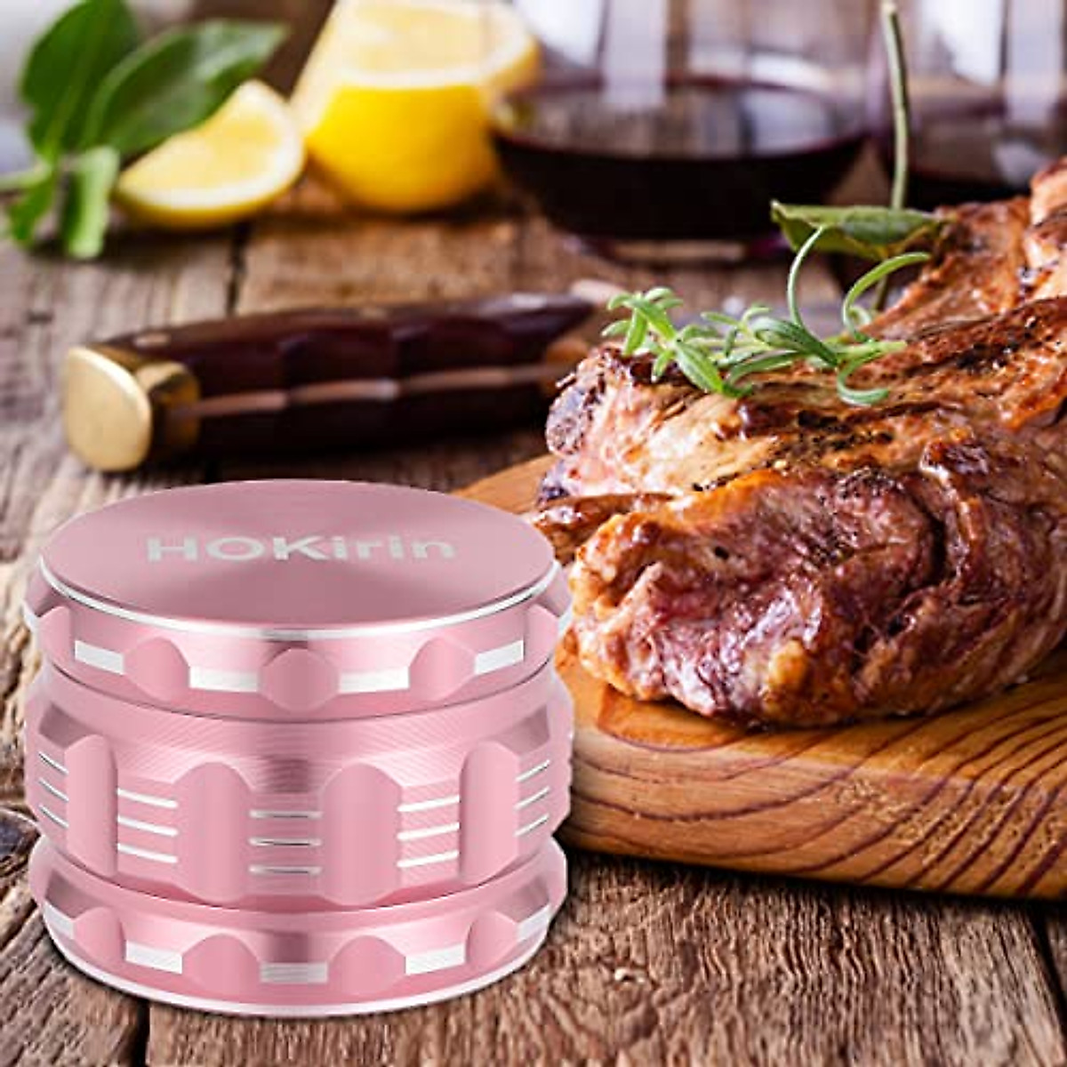 HOKirin 2.5" Pink Grinder Large Grinder for Spice