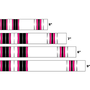 White Water Archery Non-Laminated Pink Traditional 9 Crest Arrow Wraps 15 pk Choose Length Width (9, 1)