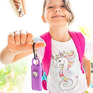 Sassy Lady Siren - The Original Personal Safety Alarm for Women, Men, Children, & Elderly – Up to 130db Self Defense Siren, Flashing Strobe Light, with Carabiner. Baby Purple 1 Unit