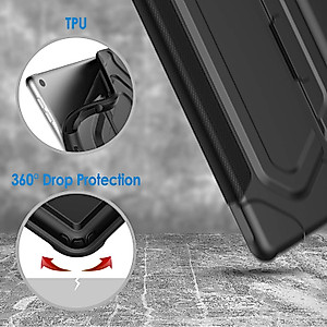 JETech Case for iPad Air 10.5 (3rd Generation 2019 Model) and iPad Pro 10.5 2017, Double-fold Stand with Shockproof TPU Back Cover, Auto Wake/Sleep (Black)