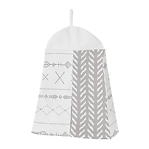 Sweet Jojo Designs Beige, Grey and White Boho Mountain Animal Gray Woodland Forest Friends Baby Unisex Boy or Girl Nursery Crib Bedding Set - 4 Pieces - Deer Fox Bear