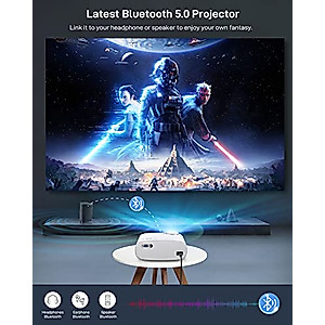 [Upgraded] WiFi Bluetooth Projector, VIDOKA Native 1080P Video Projectors with Dust Filter & Sleep Timer, 4K Supported Portable Outdoor Movie Projector for Phone/iPhone/Android, Carry Bag Included