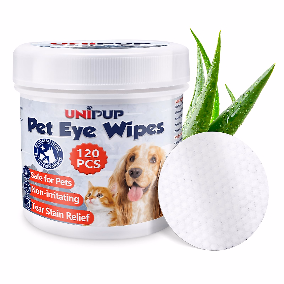 UNIPUP Dog Eye Wash & Eye Drops and Dog Eye Wipes Kit