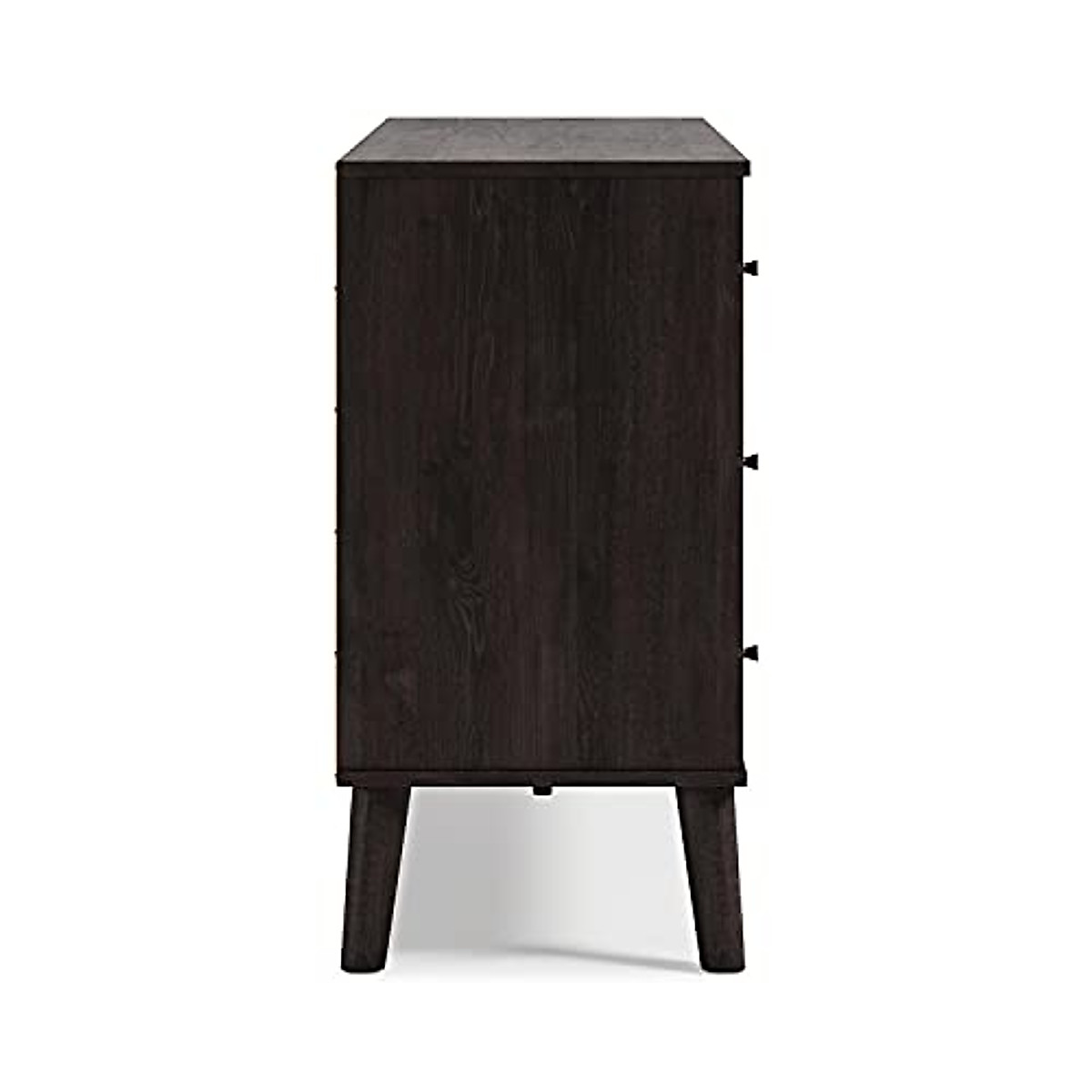 Signature Design by Ashley Piperton Contemporary Scandinavian 6 Drawer Dresser, Two-Tone Black