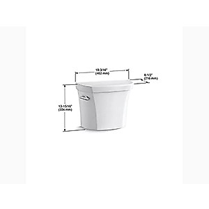 KOHLER 4467-0 Wellworth 1.28 gpf Toilet Tank with Left-Hand Trip Lever, One Size, White