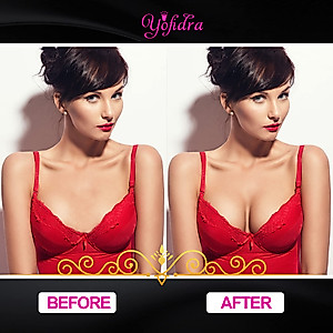 Yofidra Silicone Bra Inserts and Breast Enhancers, Add 2 Cups, Breathable, Reusable,1 Pair (Soild, L) (L)