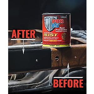 POR-15 Six Pack Rust Preventive Coating, Stop Rust and Corrosion Permanently, Anti-rust Protective Barrier, 4 Fluid Ounces, Gloss Black, Pack of 6
