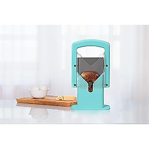 Bagel Slicer, Safety Handle, Bagel Cutter Stainless Steel (Aqua Sky)