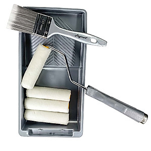 Magimate Small Paint Roller Set with Short Nap Roller Covers, 2 inch Paint Brush and Mini Paint Tray for Household Painting Touch-ups, Cabinet and Craft – 4 inch Paint Roller Kit (7-PK)