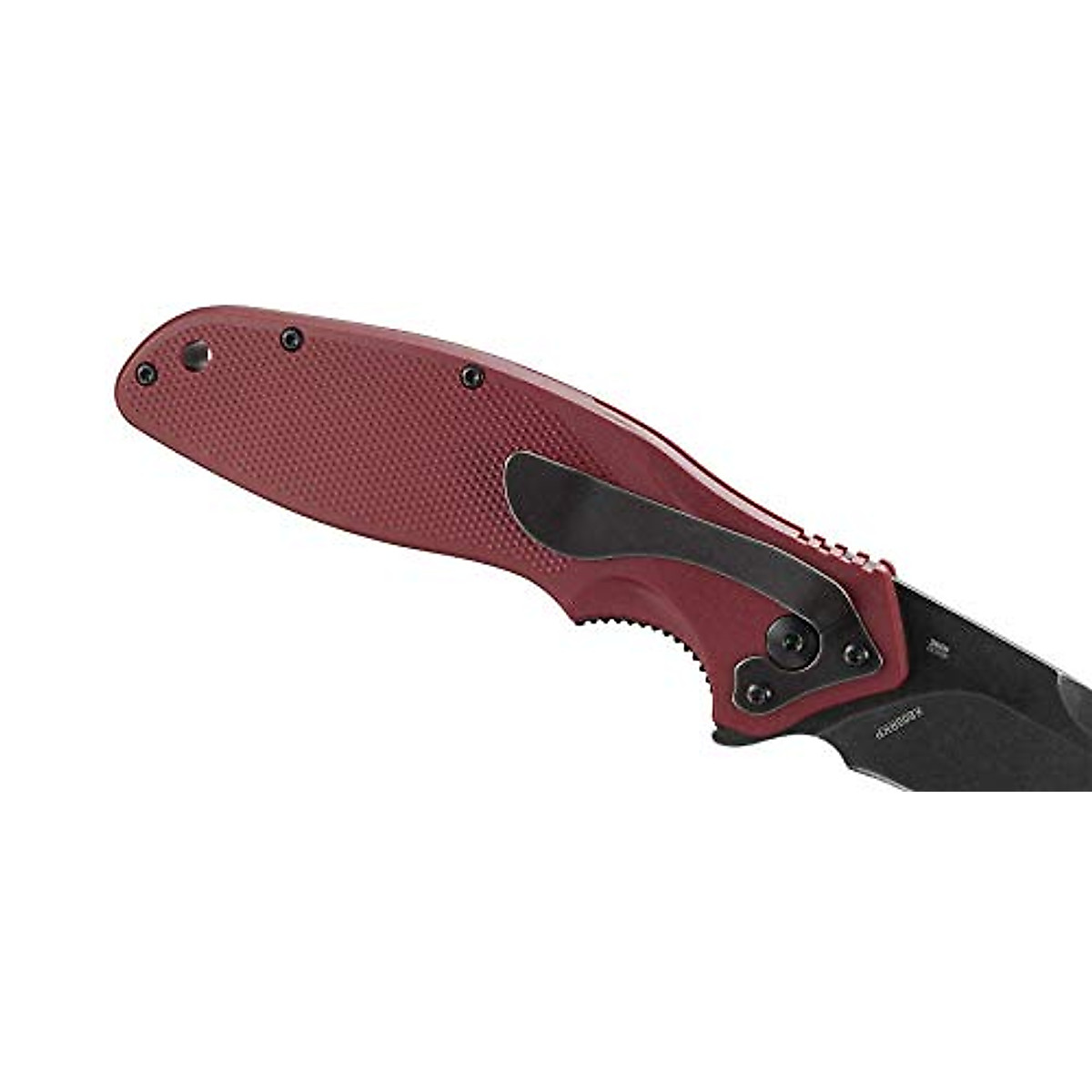 CRKT Shenanigan Maroon Everyday Carry, Plain Edge Blade, Liner Lock, Glass Reinforced Nylon Handle, Pocket Clip K800RKP